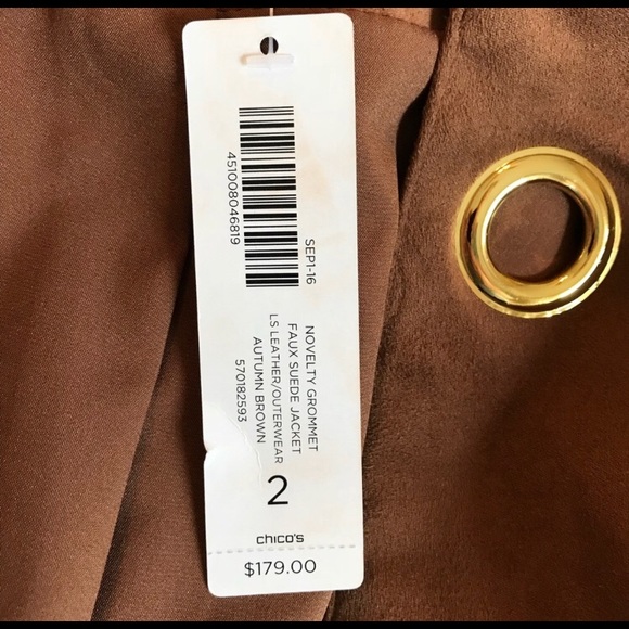 Chico’s | Jackets & Coats | New Chicos Size 2 Large Faux Suede Jacket ...